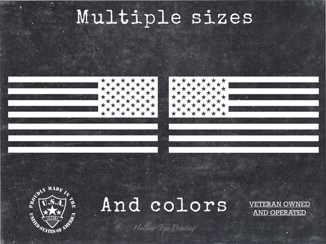 Subdued American Flag Vinyl Decal Sticker(standard and Reversed) - Etsy