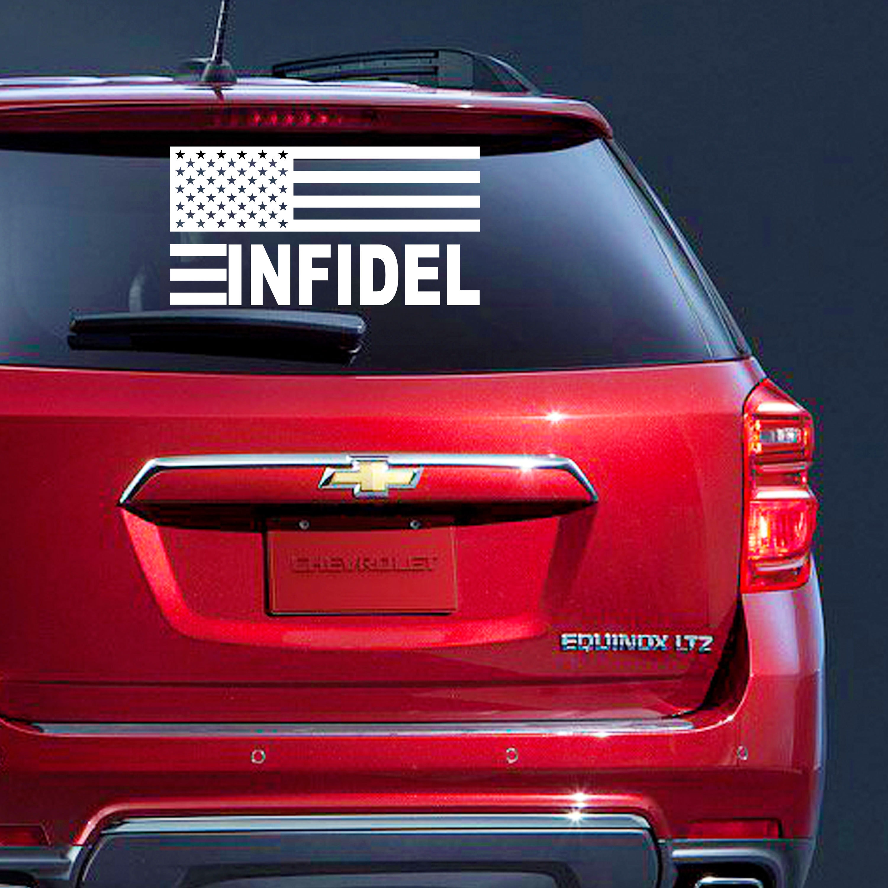Infidel American Flag Vinyl Decal Sticker standard and | Etsy