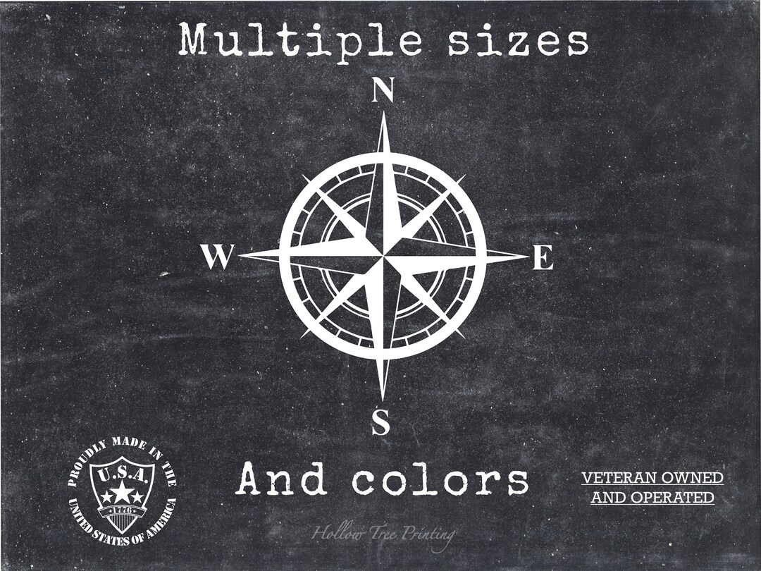 Compass Rose Adventure Vinyl Decal Sticker - Etsy