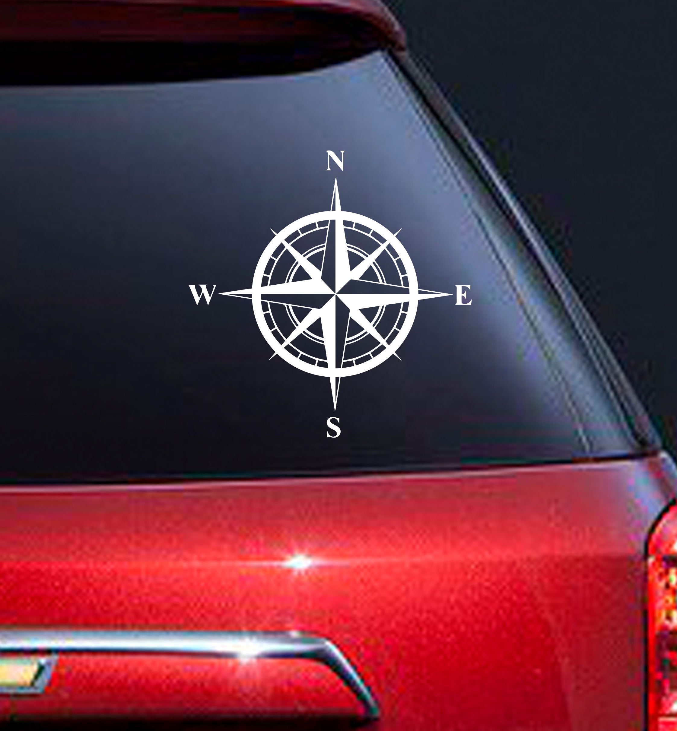 Compass Rose Adventure Vinyl Decal Sticker | Etsy
