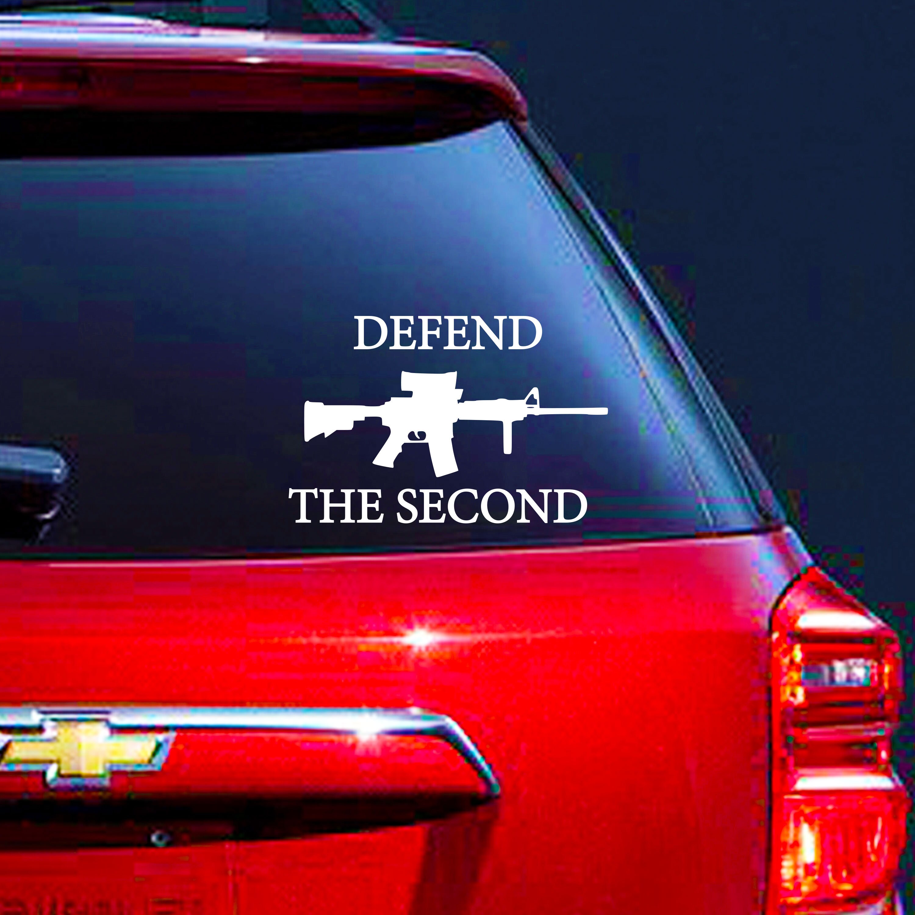 Defend the Second with Rifle Vinyl Decal Sticker | Etsy