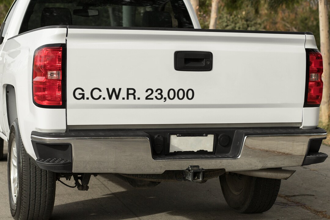 GCWR Gross Combined Weight Rating Custom Commercial US DOT Vinyl ...