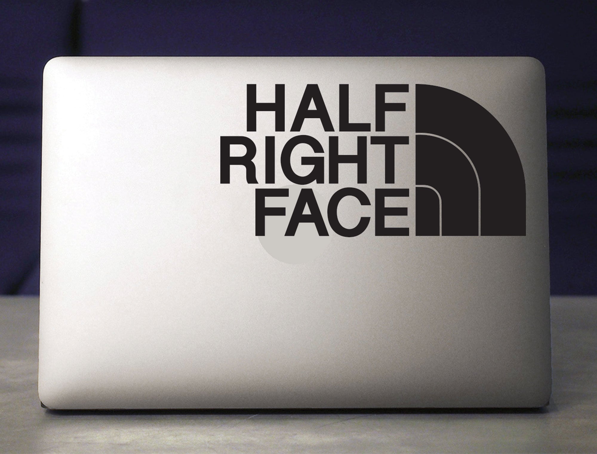 Half Right Face Vinyl Decal Sticker - Etsy