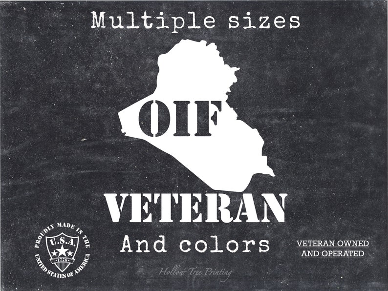 OIF (operation Iraqi Freedom) Vinyl Decal Sticker - Etsy