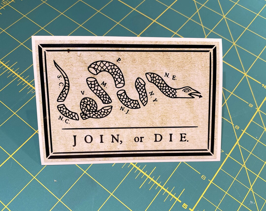 Join or Die Sticker Decal - Etsy