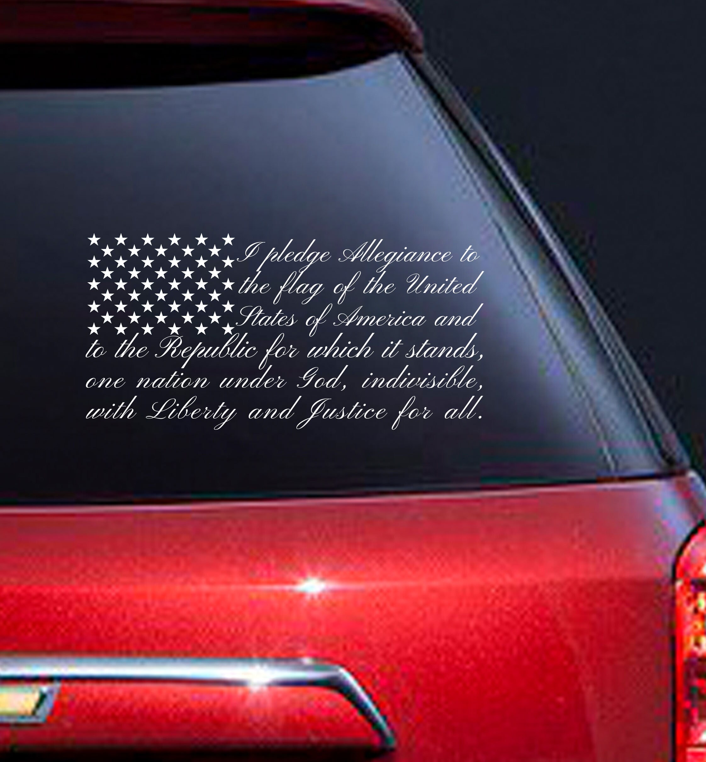 Pledge of Allegiance American Flag Vinyl Decal Sticker - Etsy