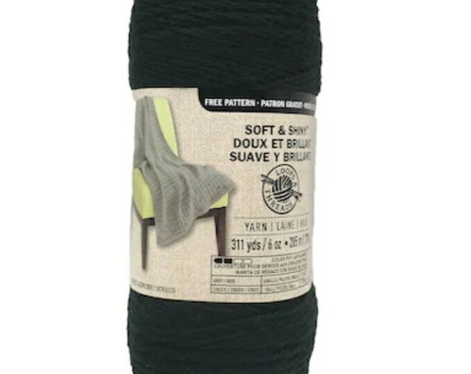 Soft and Shiny Yarn by Loops and Threads, 311 Yards, Color - Black ...