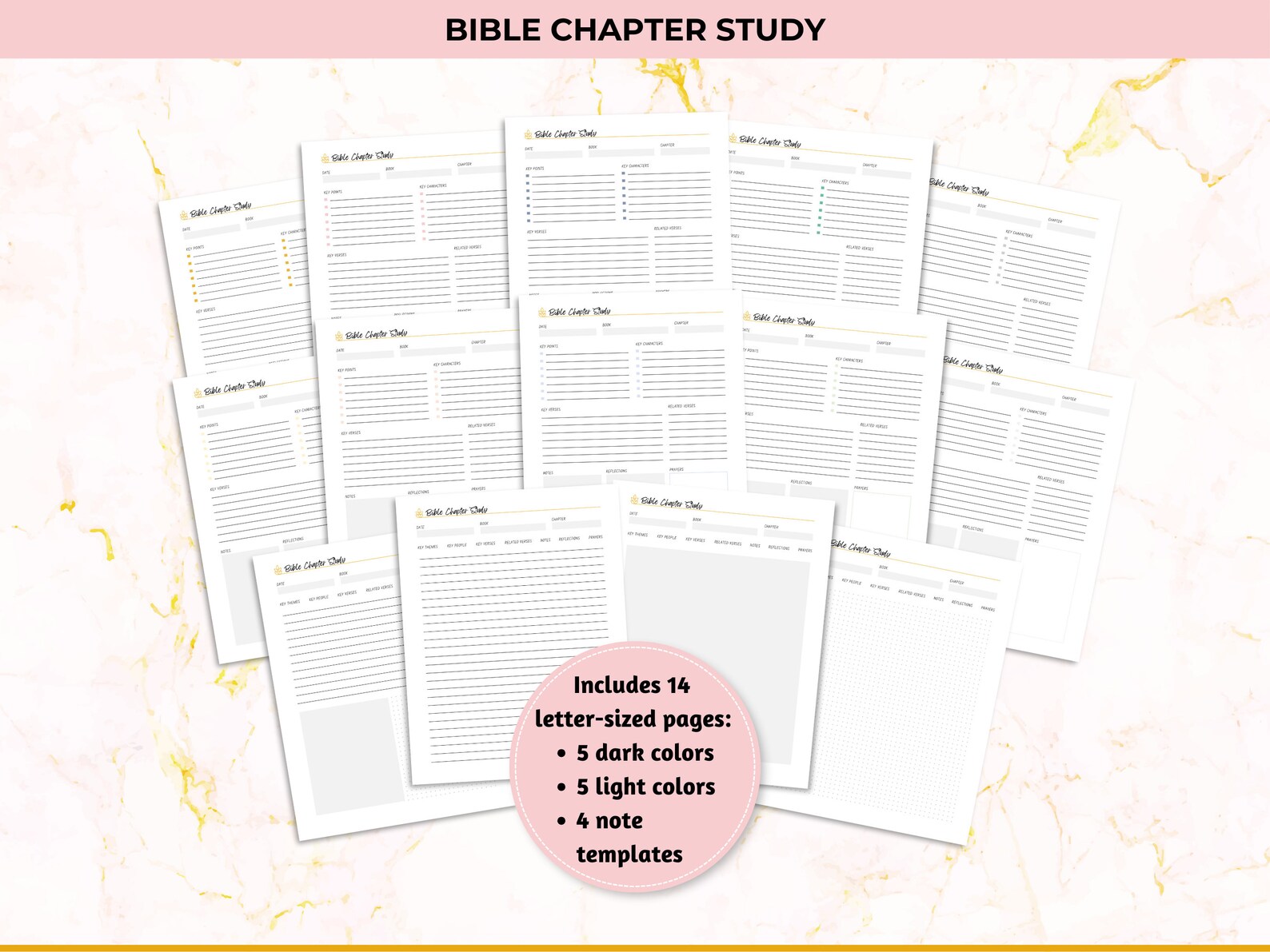 Bible Study Bundle: Bible Chapter Study, Verse Mapping, Bible Study ...