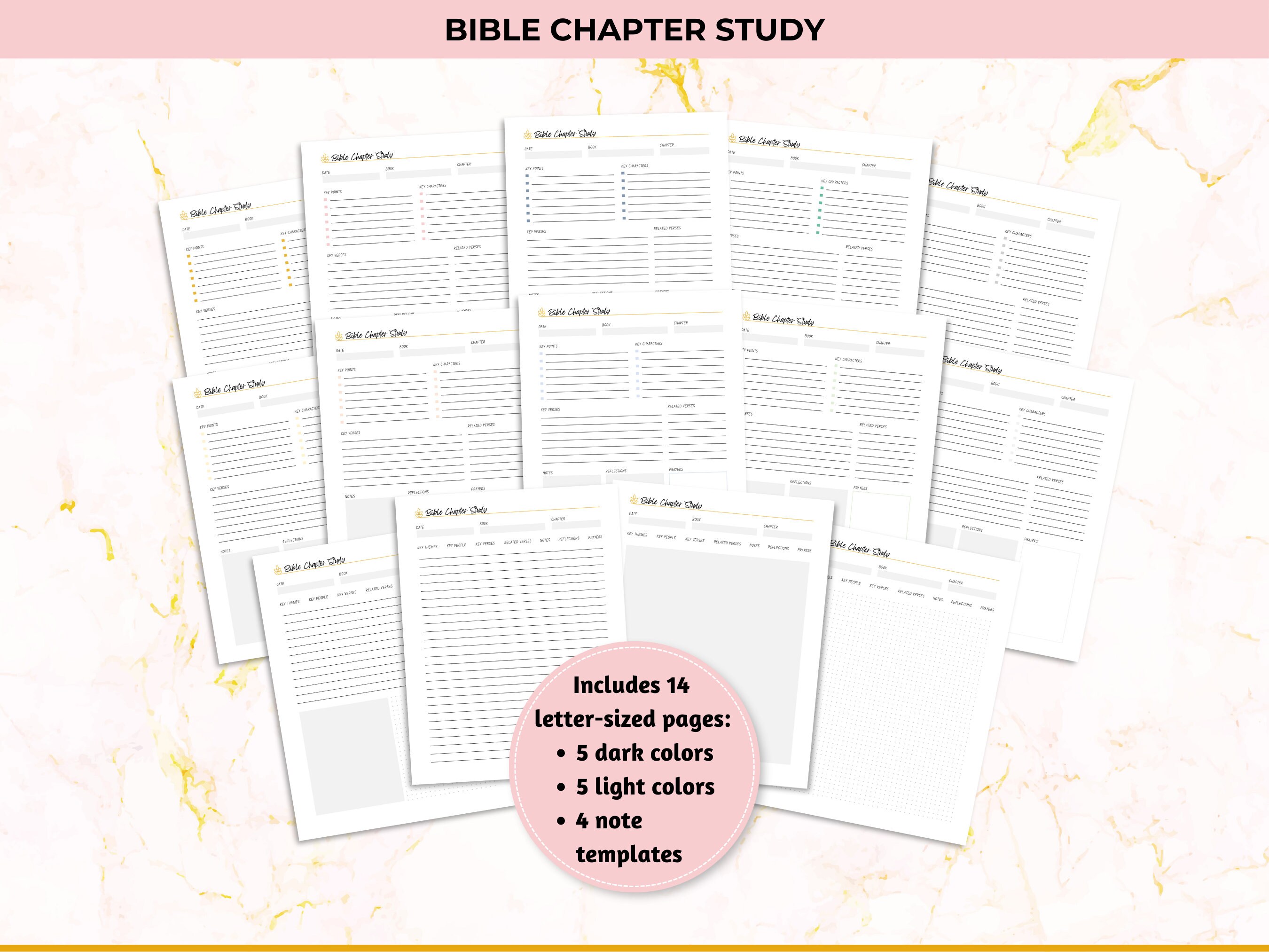 Bible Study Bundle: Bible Chapter Study, Verse Mapping, Bible Study ...