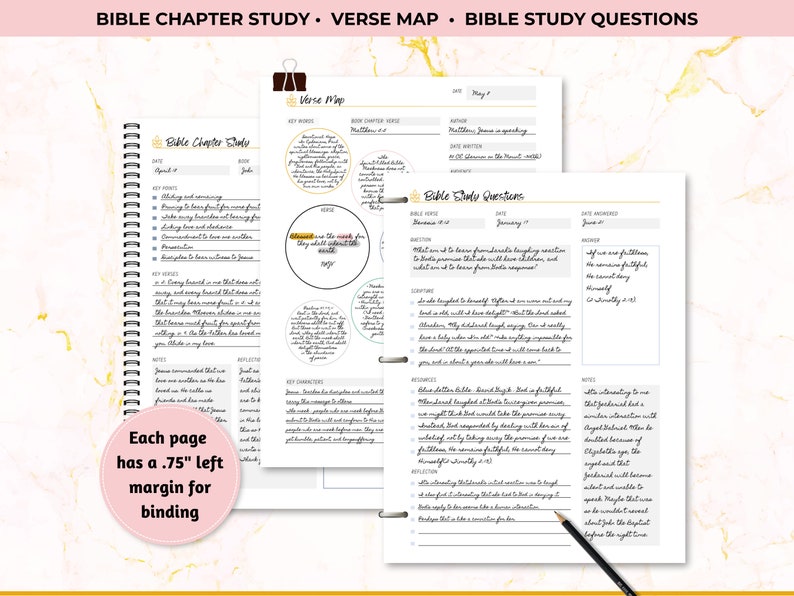 Bible Study Bundle: Bible Chapter Study, Verse Mapping, Bible Study ...