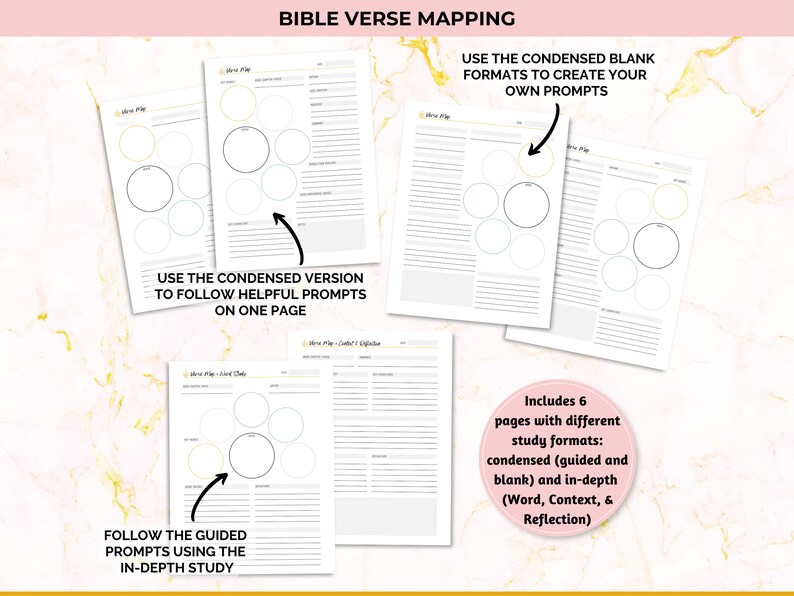 Bible Study Bundle: Bible Chapter Study, Verse Mapping, Bible Study ...