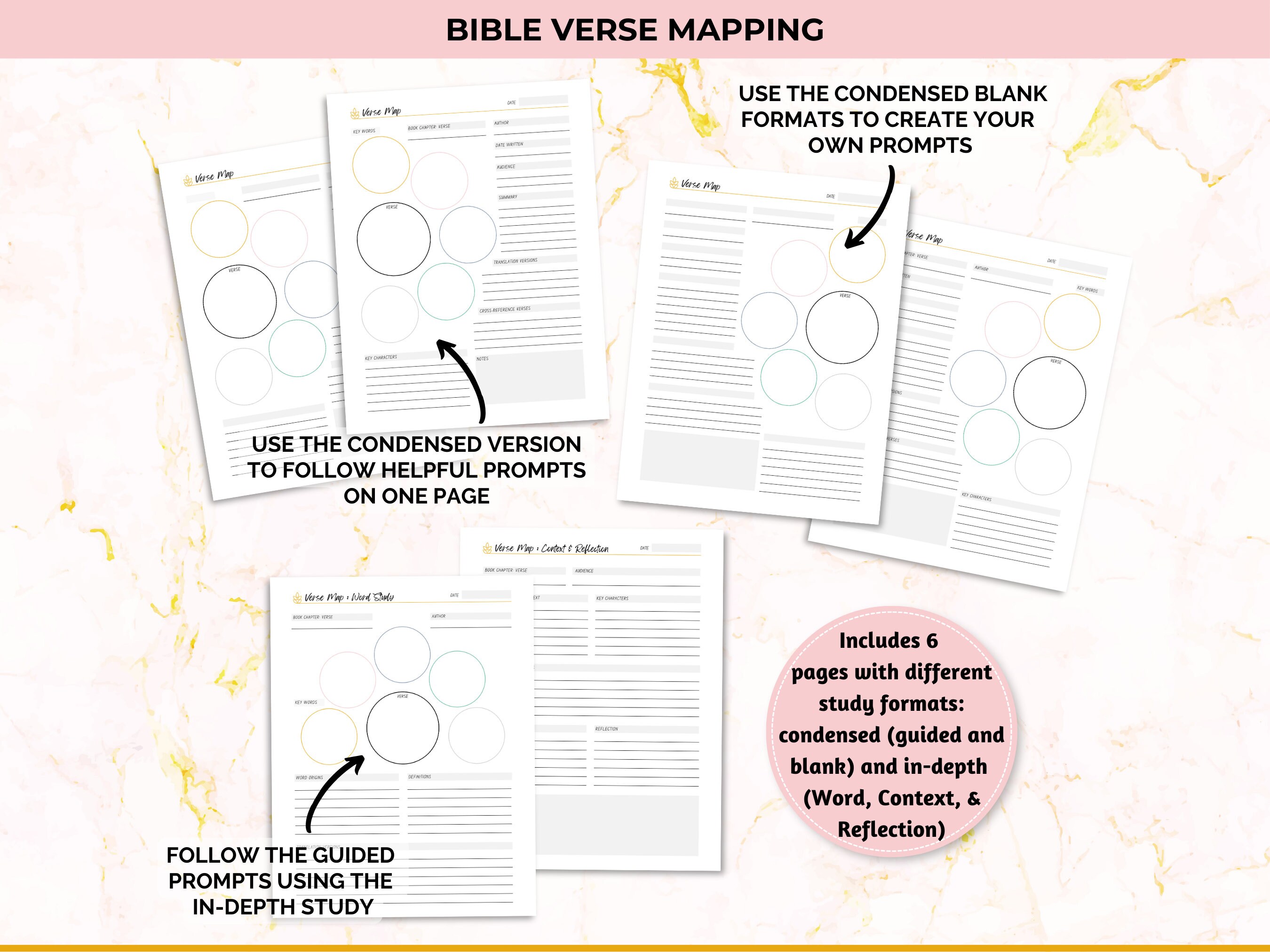 Bible Study Bundle: Bible Chapter Study, Verse Mapping, Bible Study ...