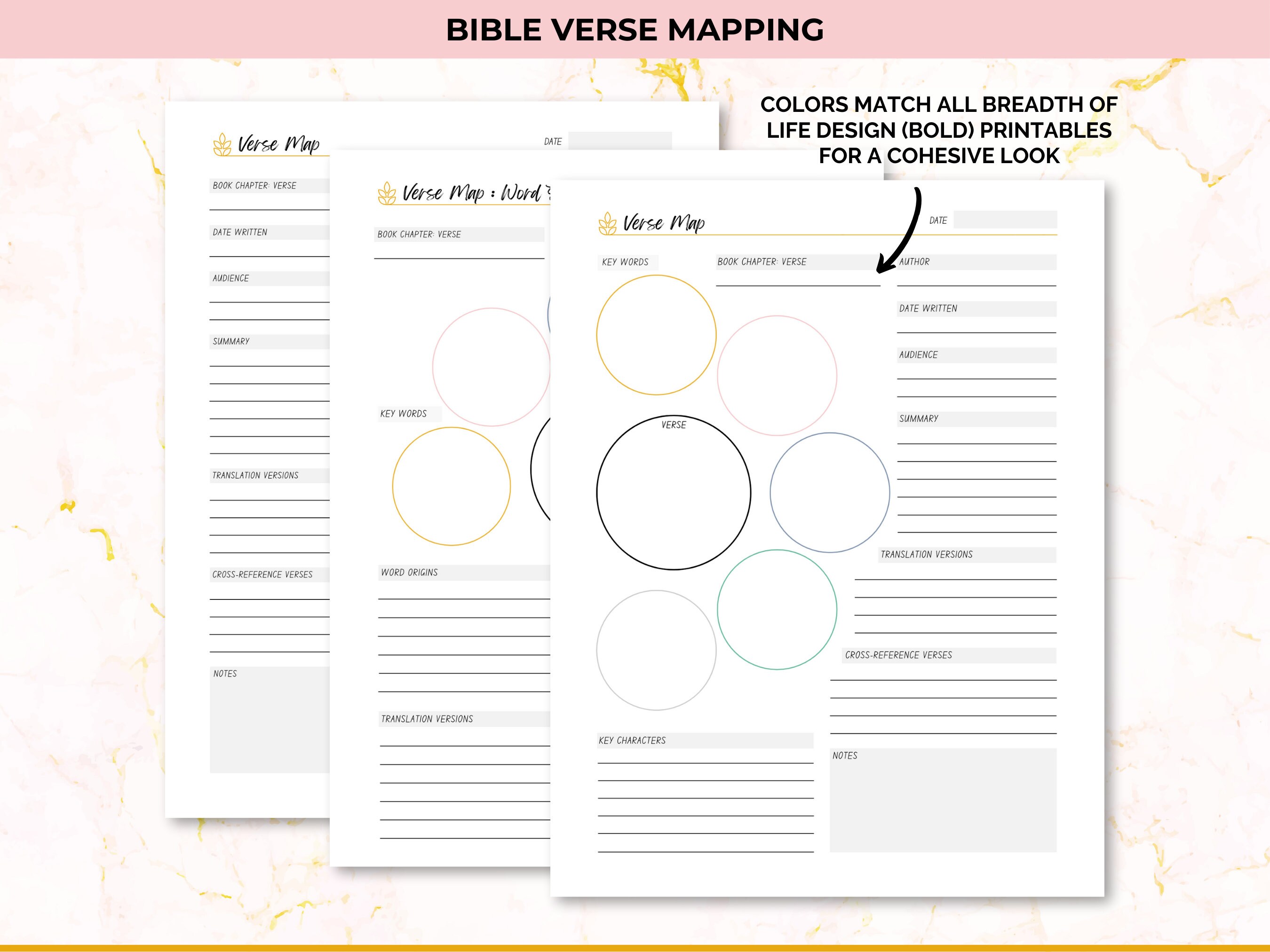Bible Study Bundle: Bible Chapter Study, Verse Mapping, Bible Study ...