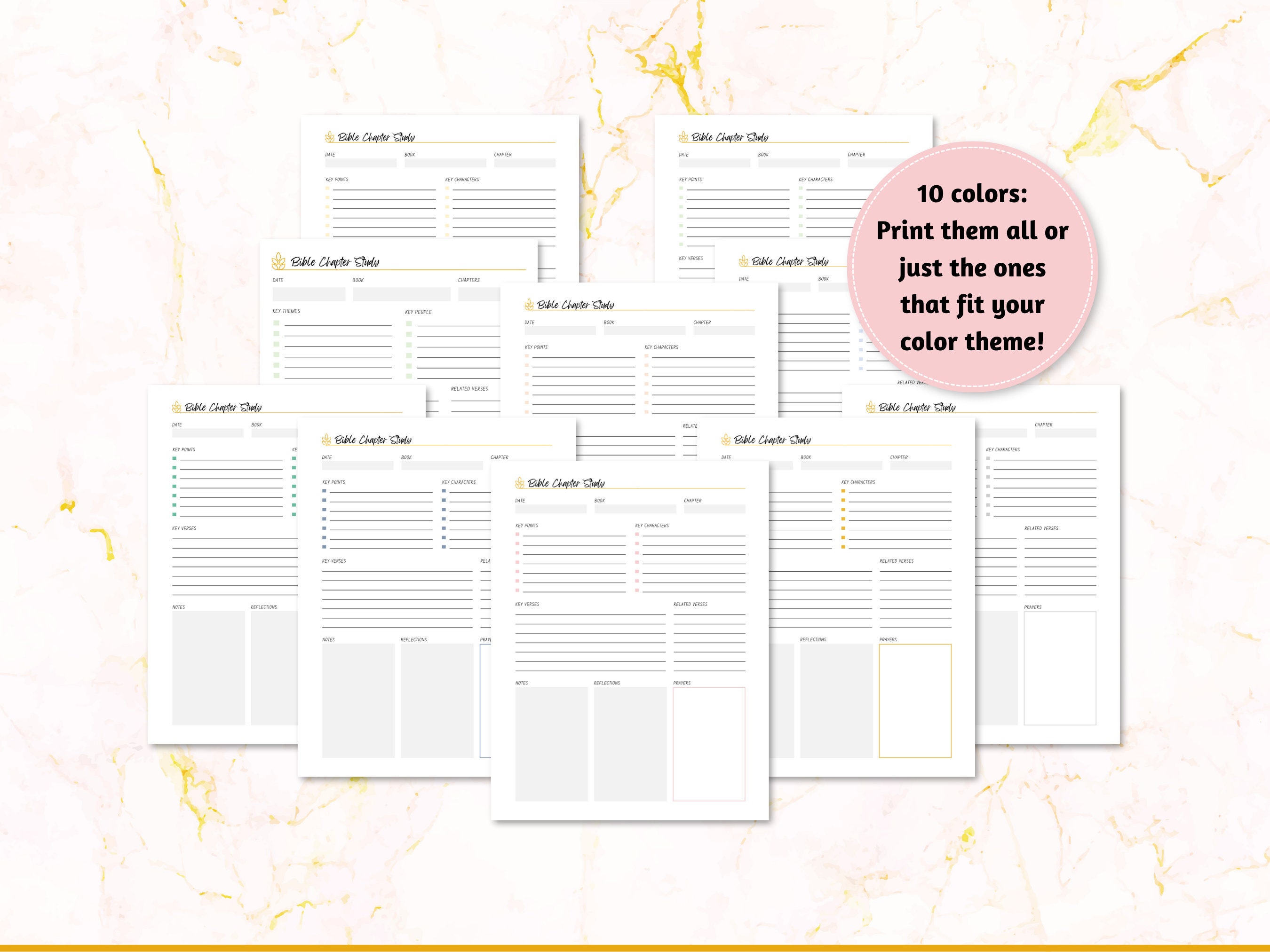 Bible Study Planner Template Download Prayer Journal Page Template ...