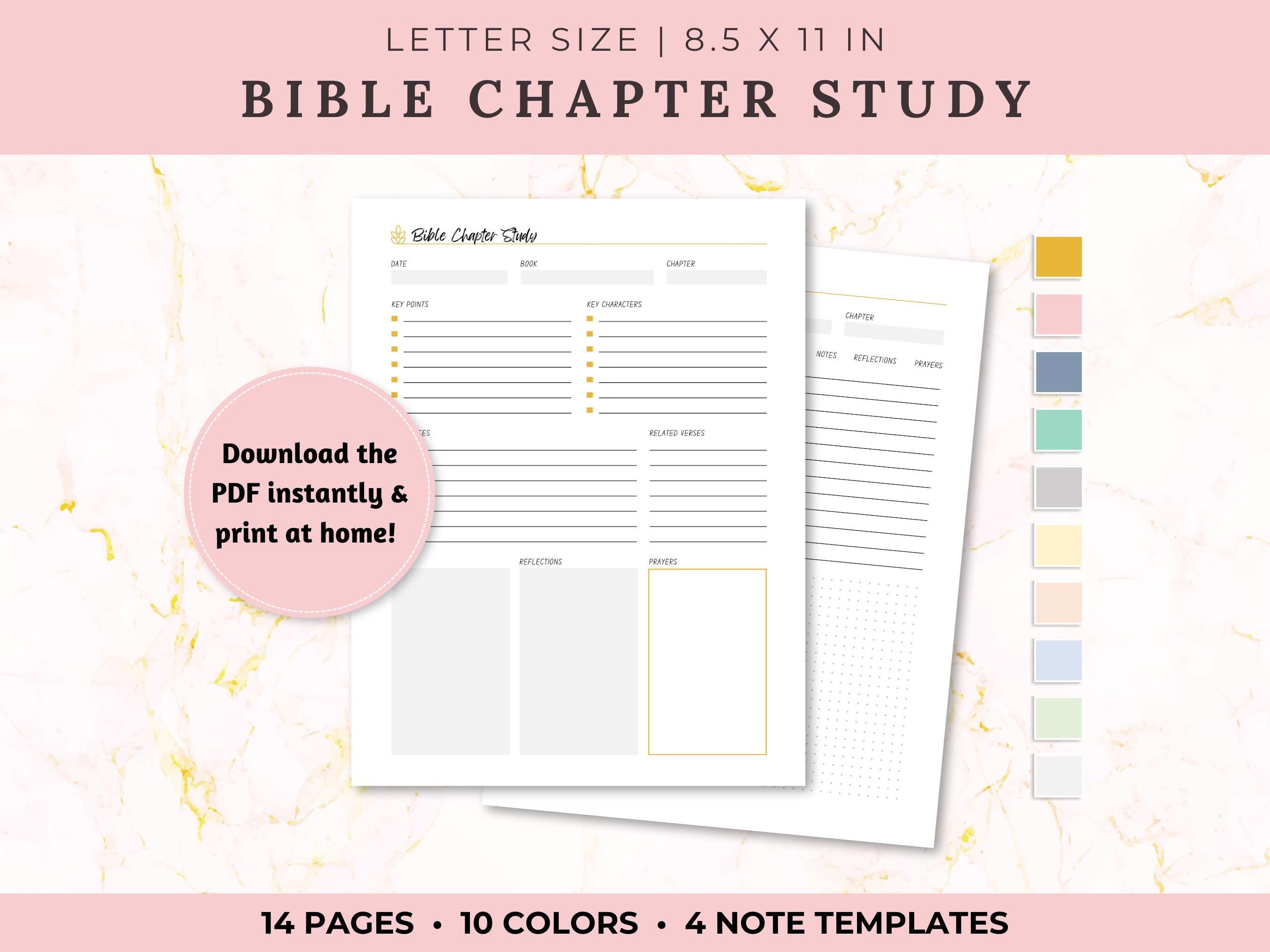Bible Study Planner Template Download Prayer Journal Page Template ...