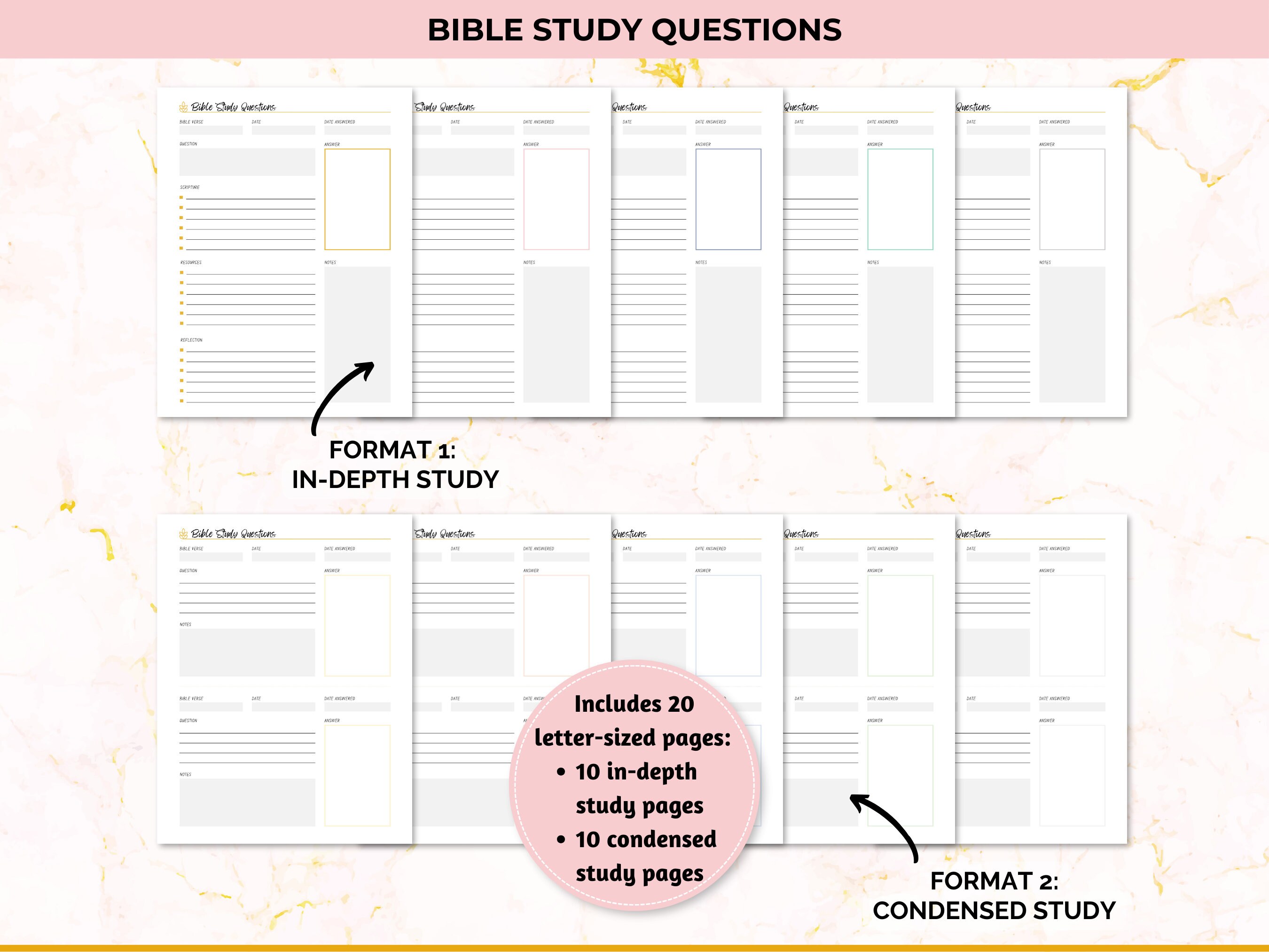 Bible Study Bundle: Bible Chapter Study, Verse Mapping, Bible Study ...