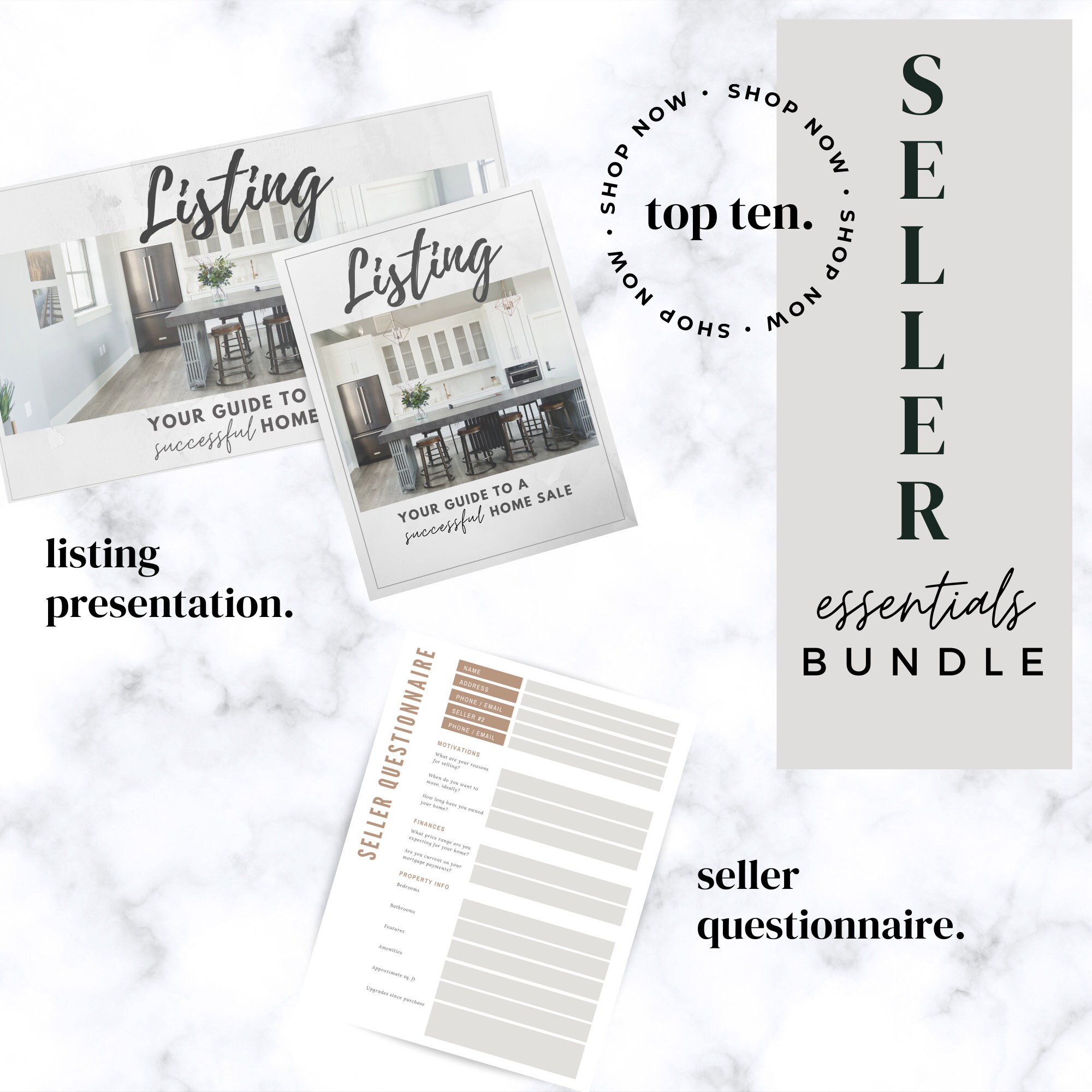 Real Estate Seller Essentials Bundle Real Estate Marketing - Etsy
