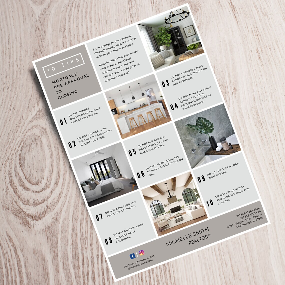 Real Estate Mortgage Tips Flyer, Real Estate Template, Realtor ...