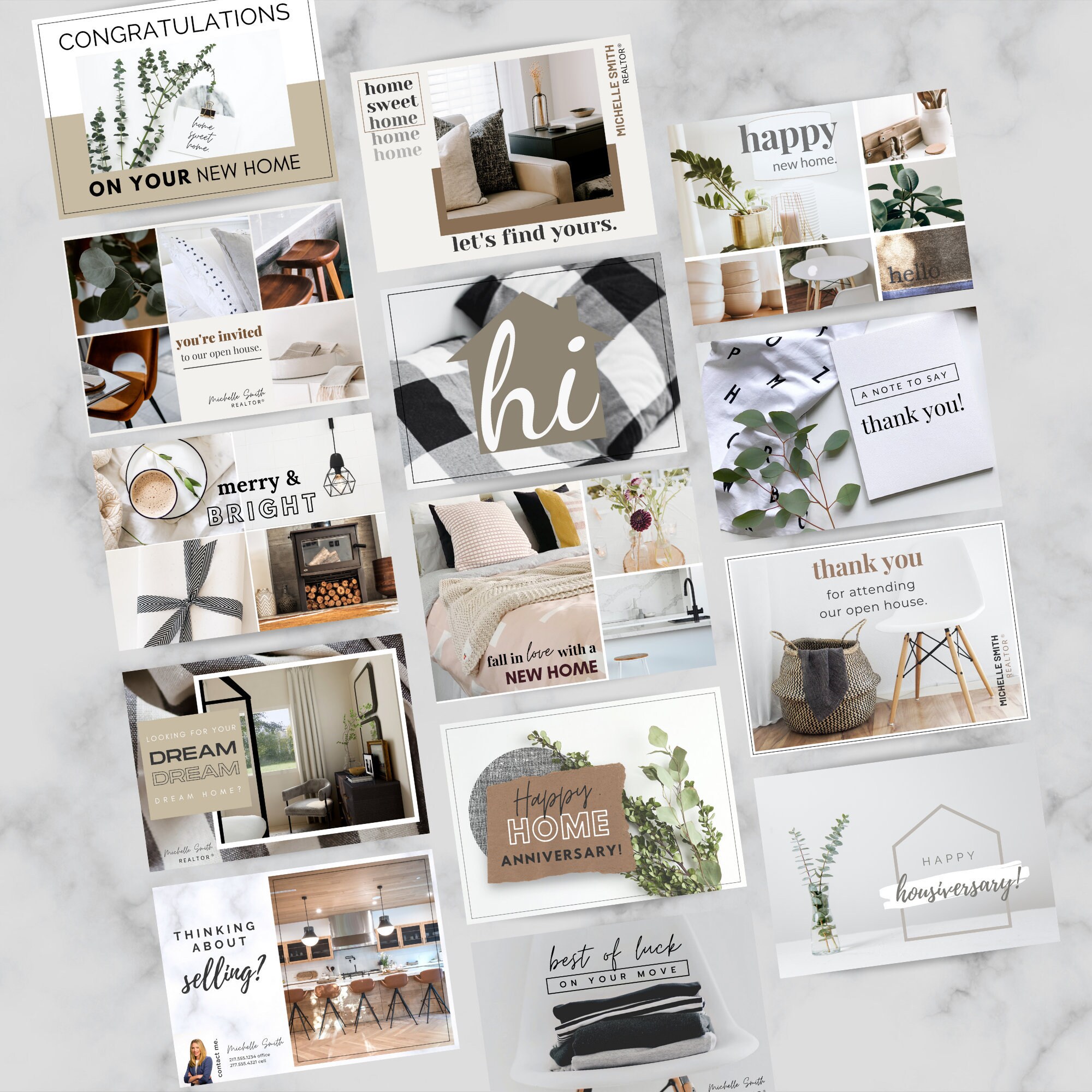 Real Estate Greeting Card Set Realtor Postcards Realtor | Etsy