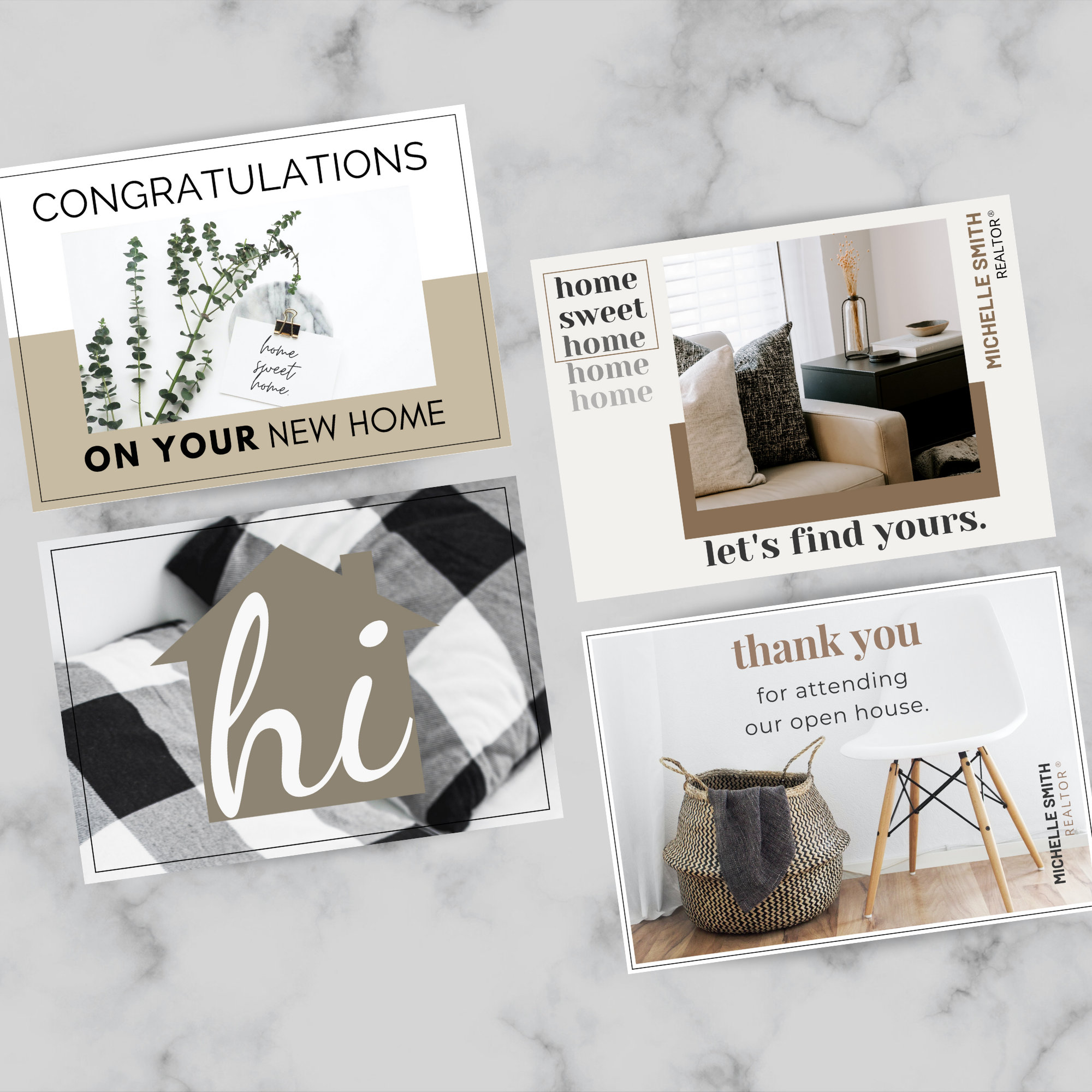 Real Estate Greeting Card Set Realtor Postcards Realtor | Etsy