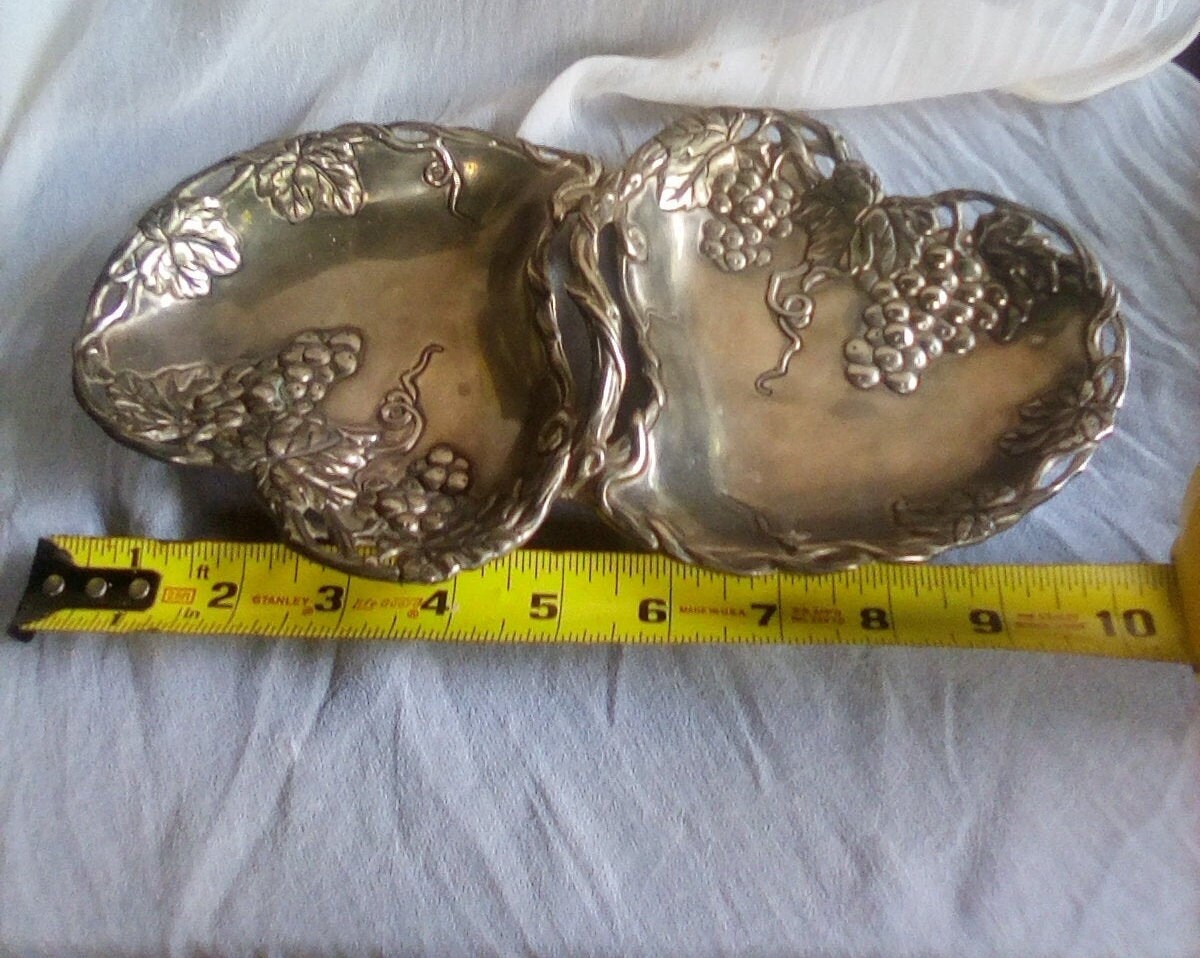 Vintage Godinger silver plated twin heart trinket serving dish | Etsy