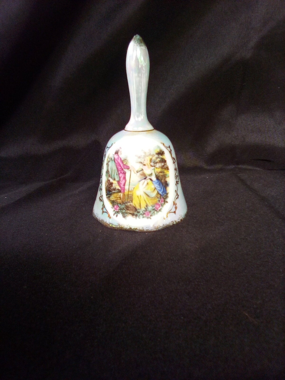 Victorian Print Porcelain Bell - Etsy