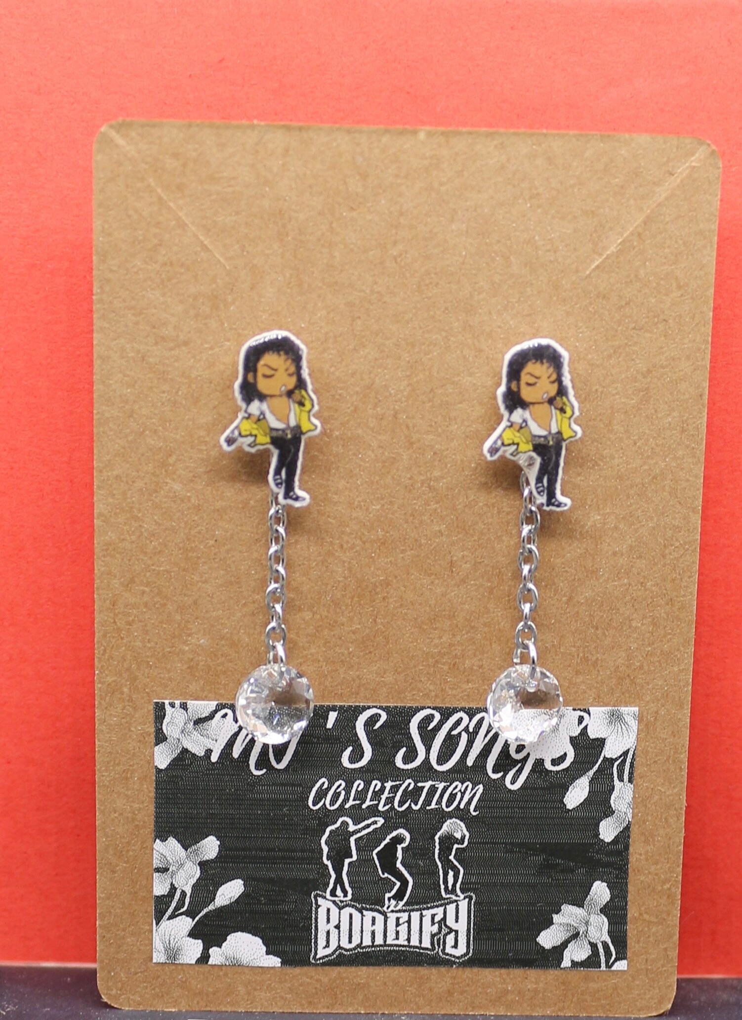 MJ Earrings With Ultra-quality Crystals mjs Songs Collection - Etsy