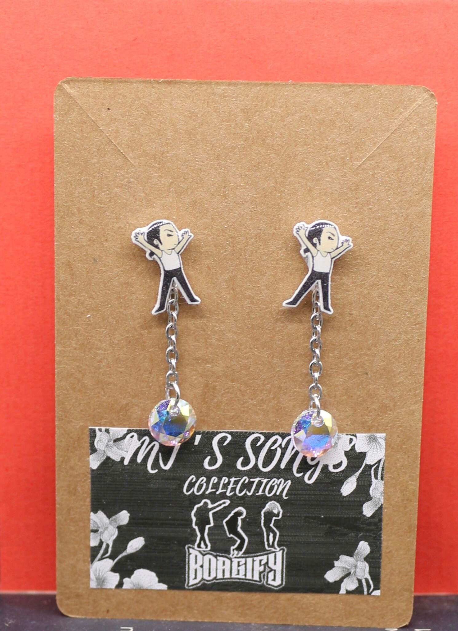 MJ Earrings With Ultra-quality Crystals mjs Songs Collection - Etsy
