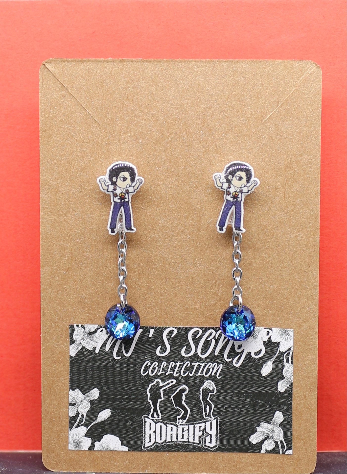 MJ Earrings With Ultra-quality Crystals mjs Songs Collection - Etsy