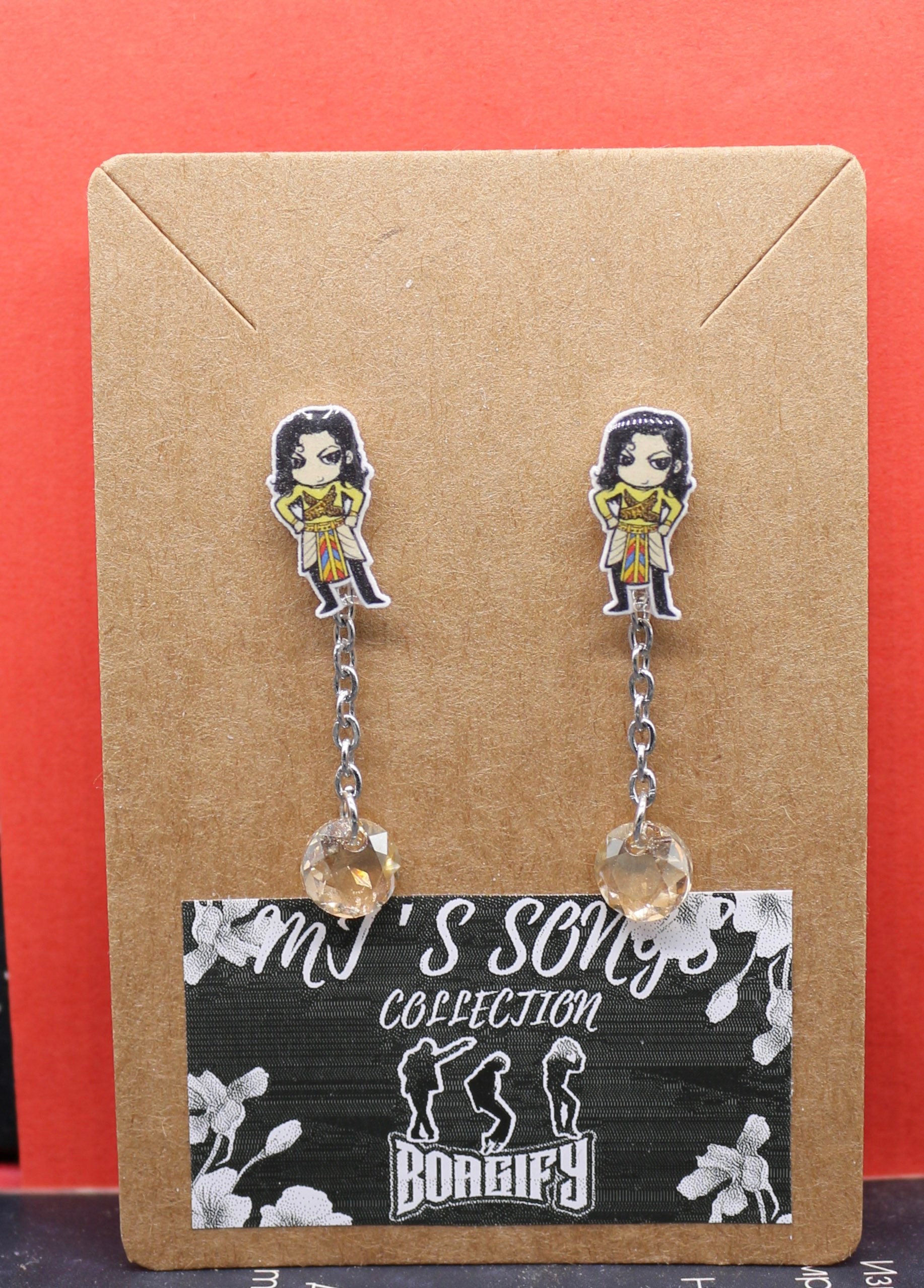 MJ Earrings With Ultra-quality Crystals mjs Songs Collection - Etsy