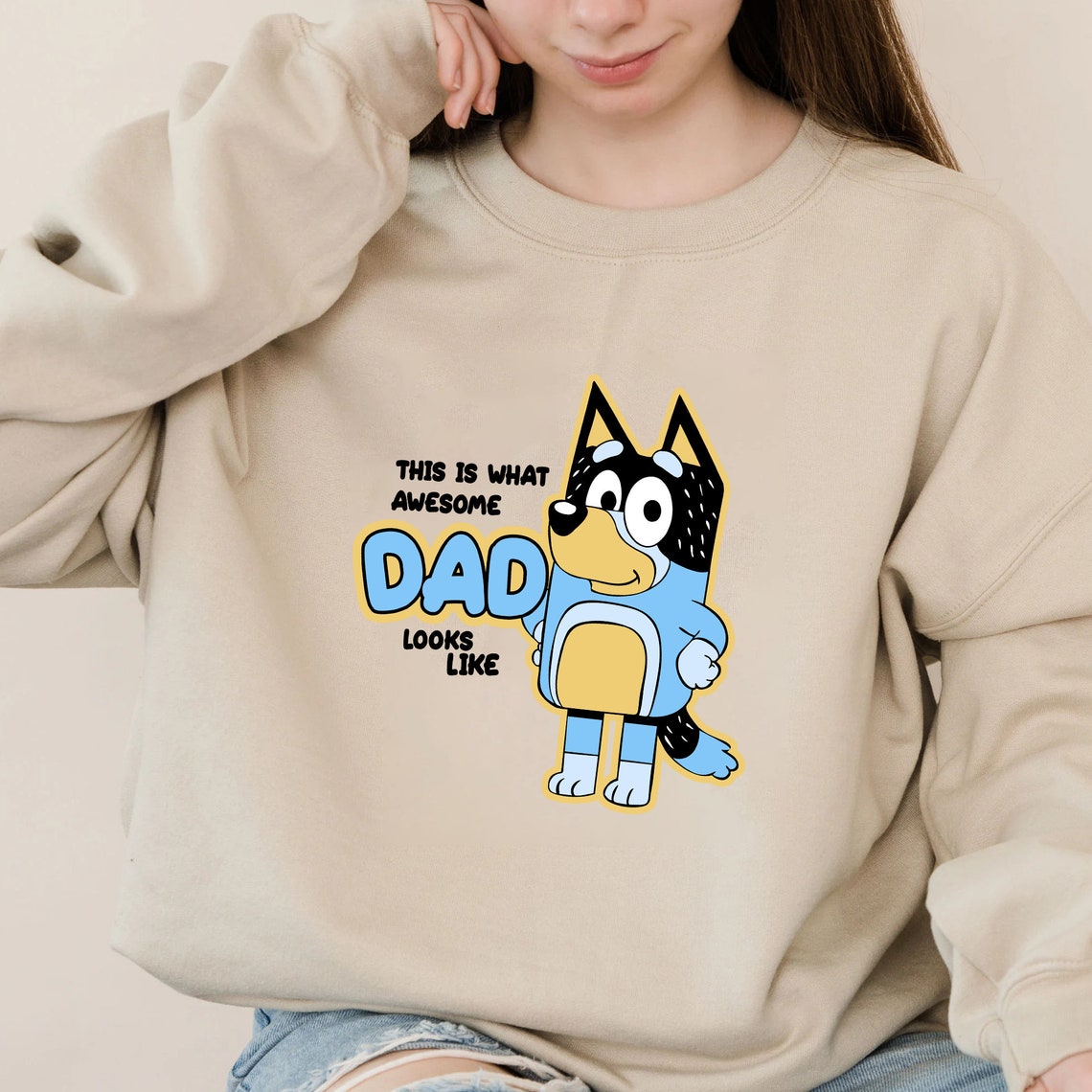 Bluey PNG, This is What Awesome Dad Look Like Png, Bluey Family Png ...