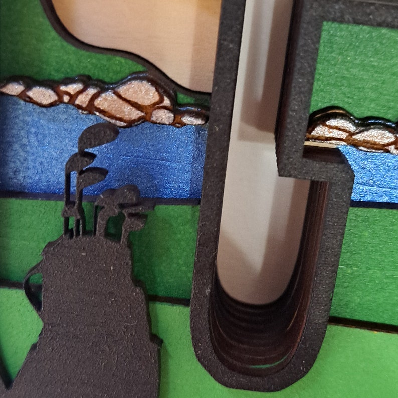 Golf Scene SVG File for Laser Cutting, Multi Layer 3d Art, Mandala ...