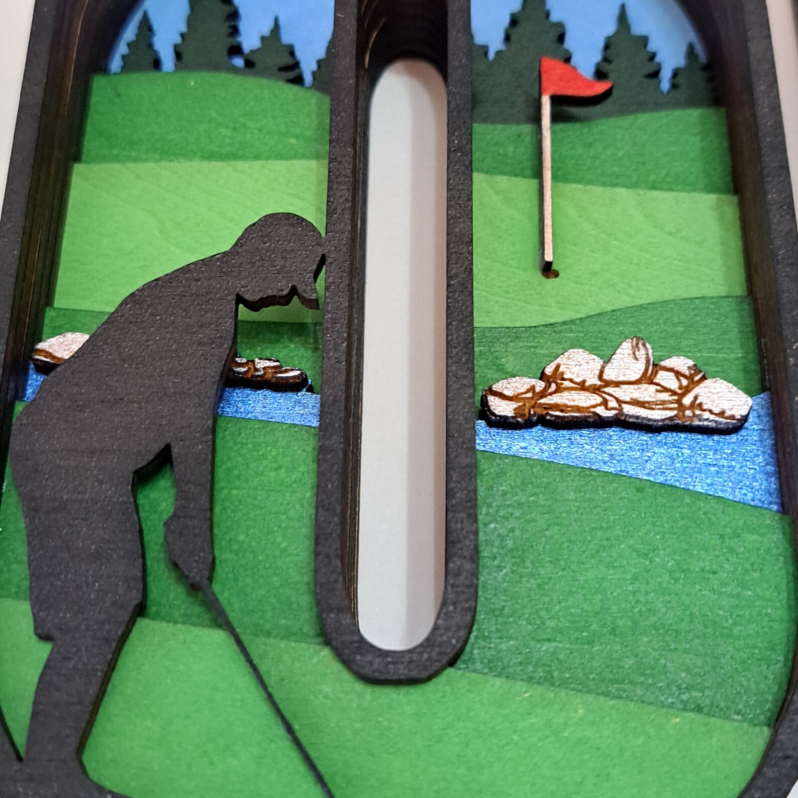 Golf Scene SVG File for Laser Cutting, Multi Layer 3d Art, Mandala ...