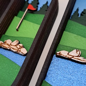 Golf Scene SVG File for Laser Cutting, Multi Layer 3d Art, Mandala ...