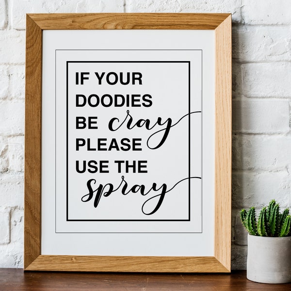 Please Spray Bathroom Sign - Etsy