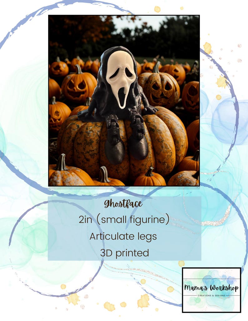 Ghostface Mini Character - 3D Printed - Etsy