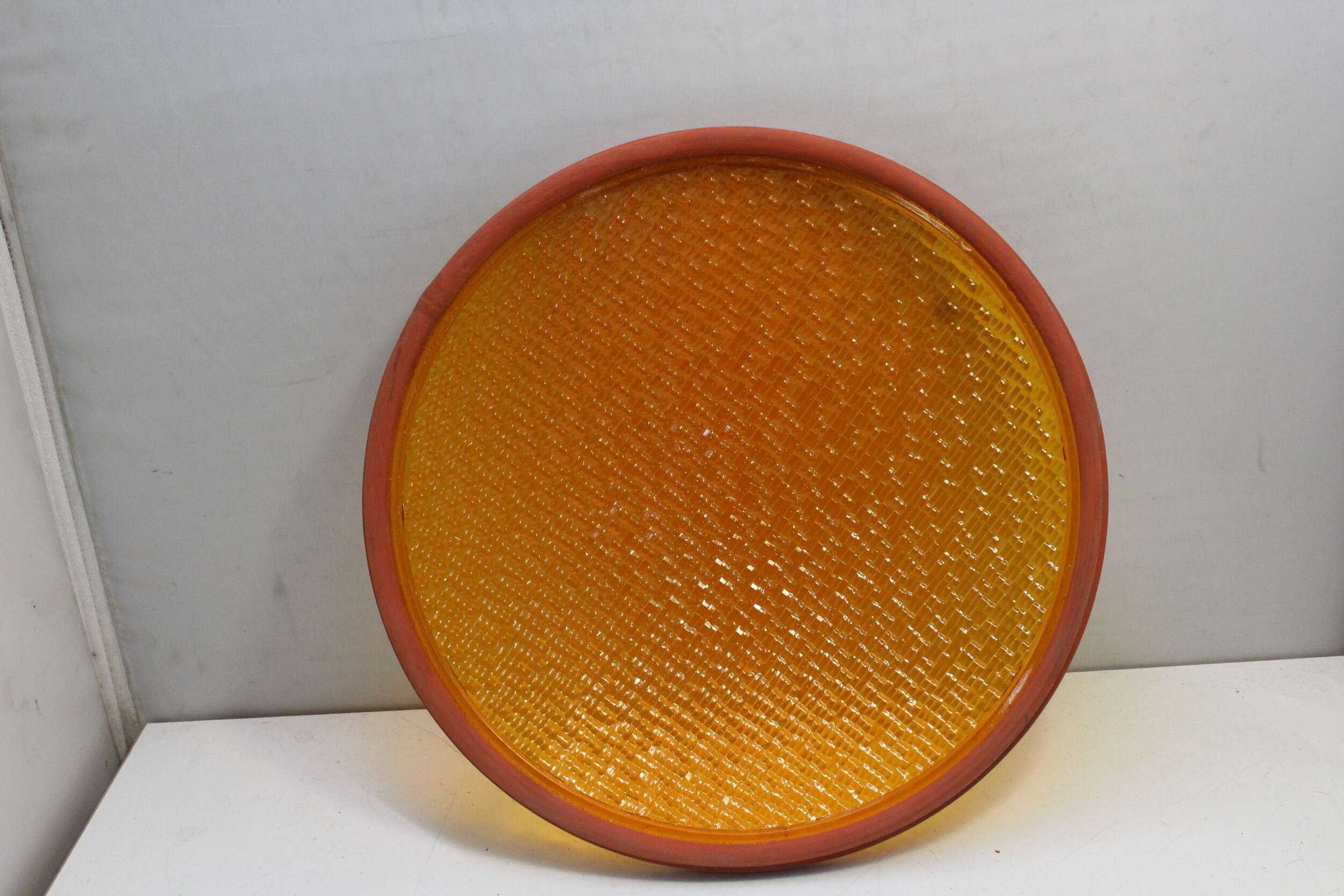 Yellow Traffic Light Lens in Lexalite Acrylic Recycled Material for Art ...