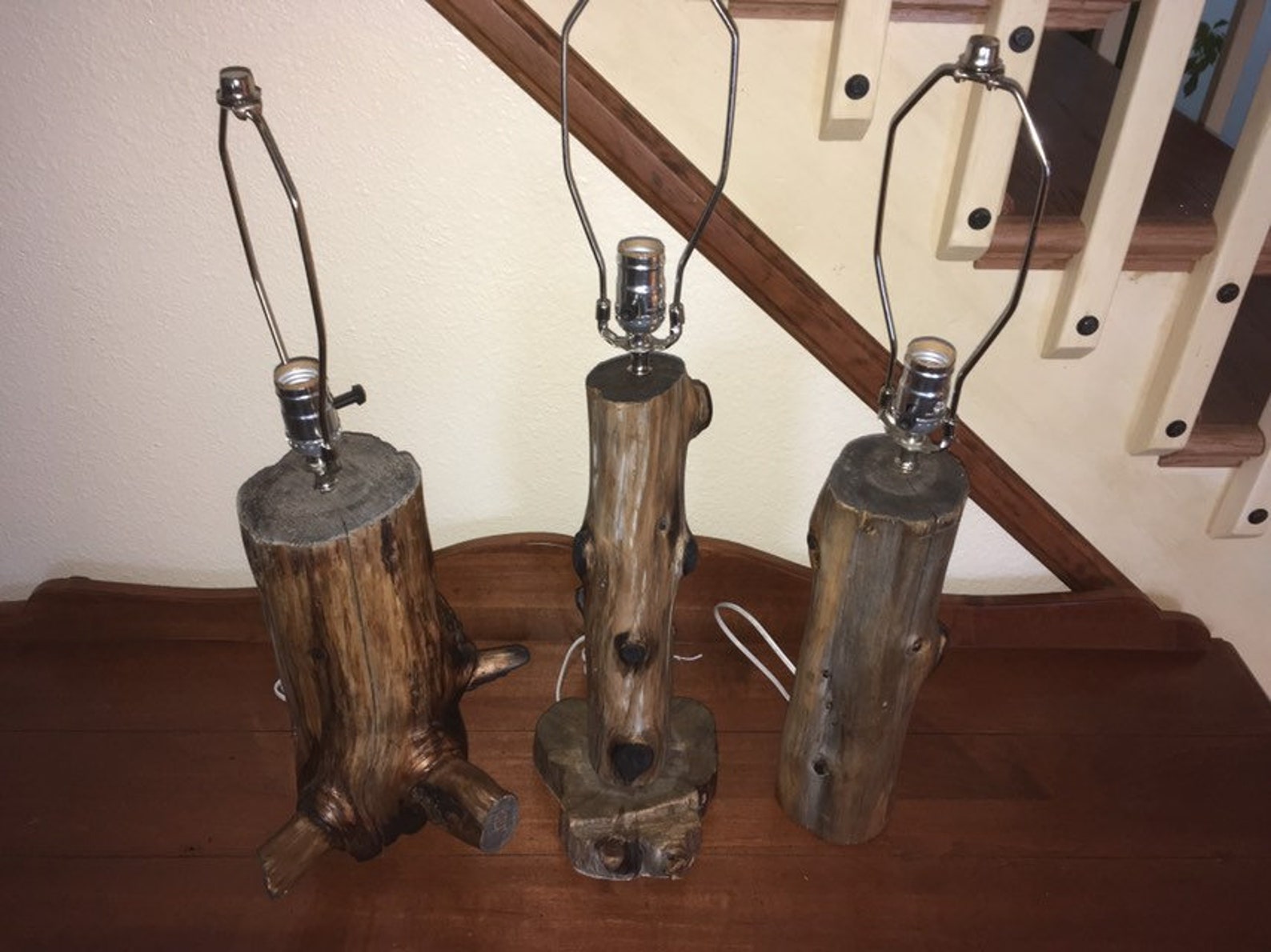 Log Table Lamp - Etsy