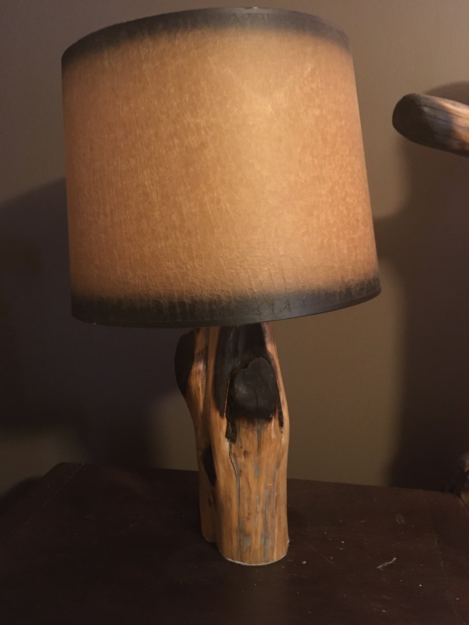 Log Table Lamp - Etsy
