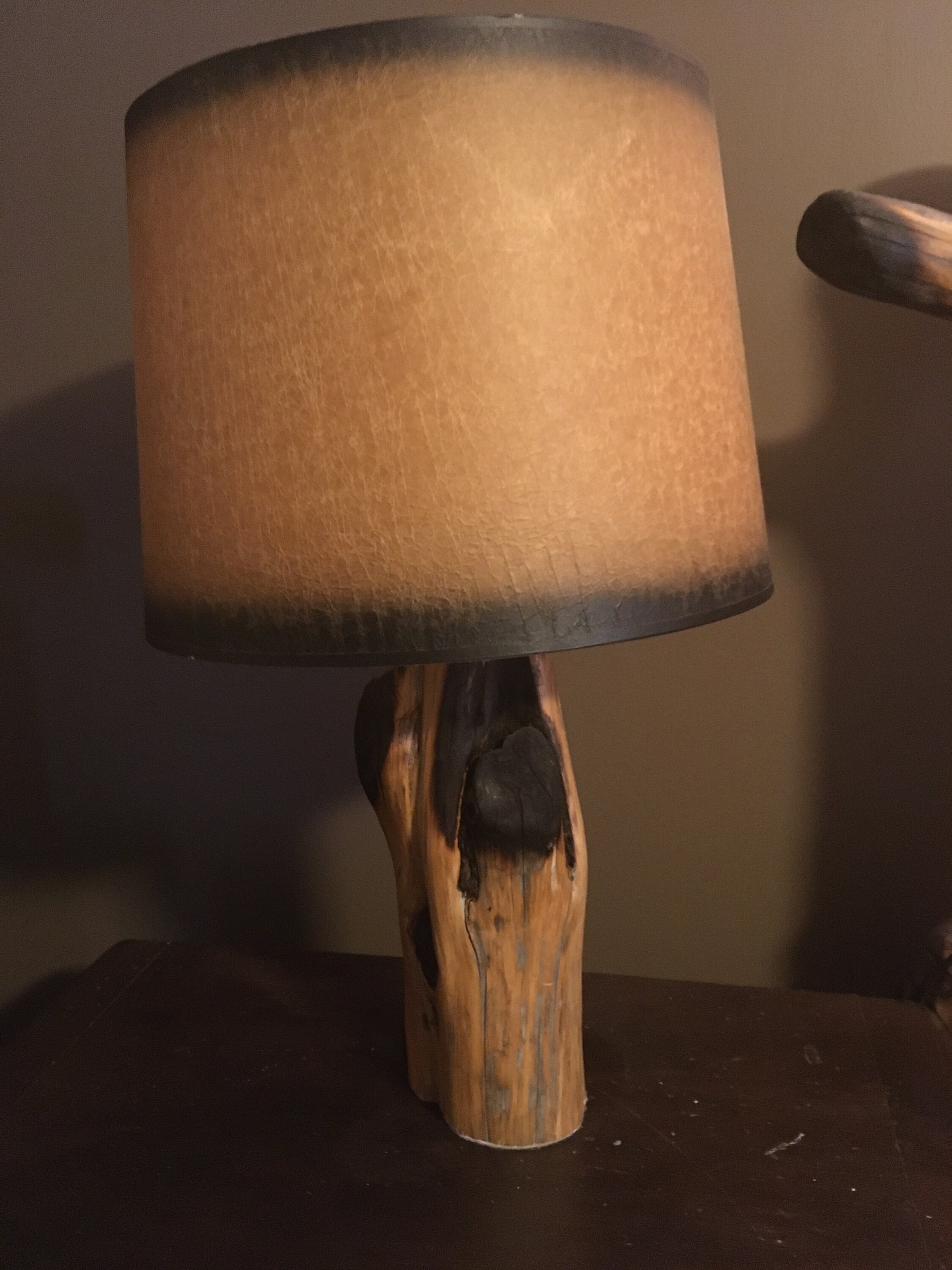 Log Table Lamp - Etsy