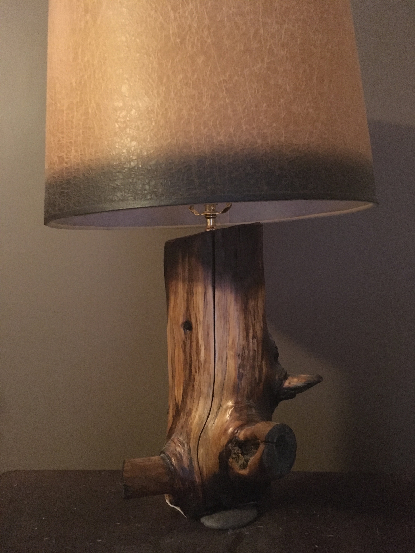 Log Table Lamp - Etsy