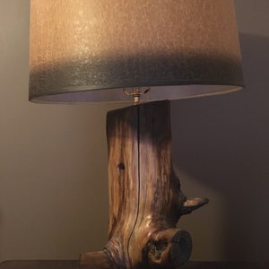 Log Table Lamp - Etsy