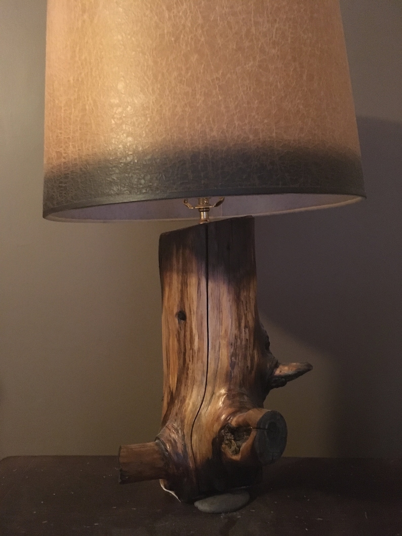 Log Table Lamp - Etsy