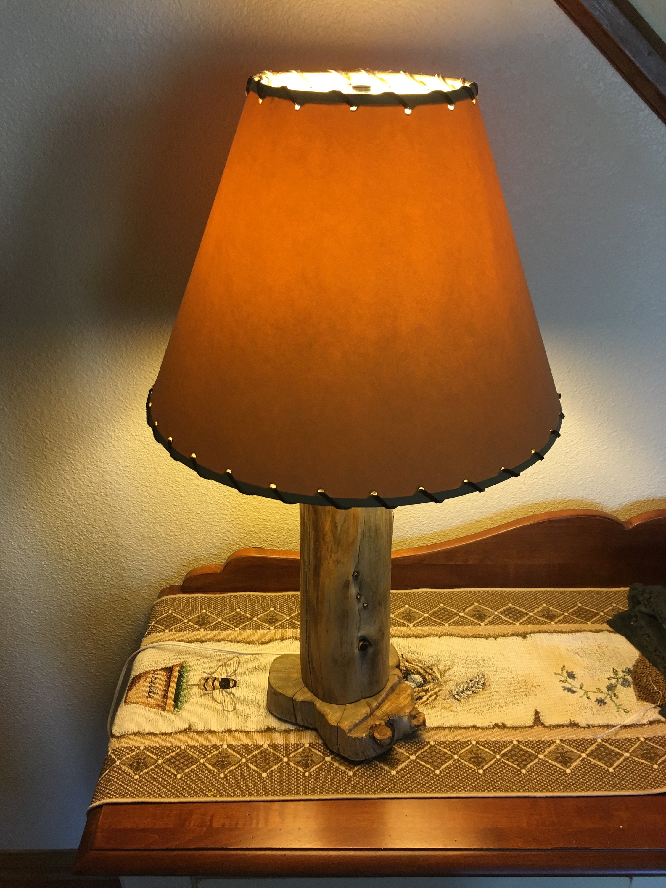 Log Table Lamp - Etsy