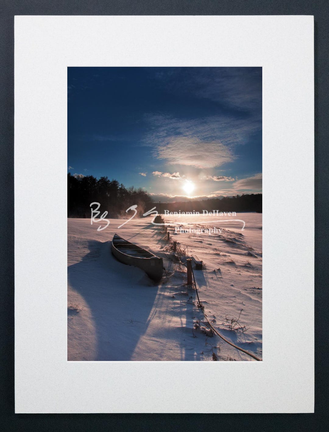 Prettyboy Reservoir Winter Print | Baltimore County Canoe Photo ...