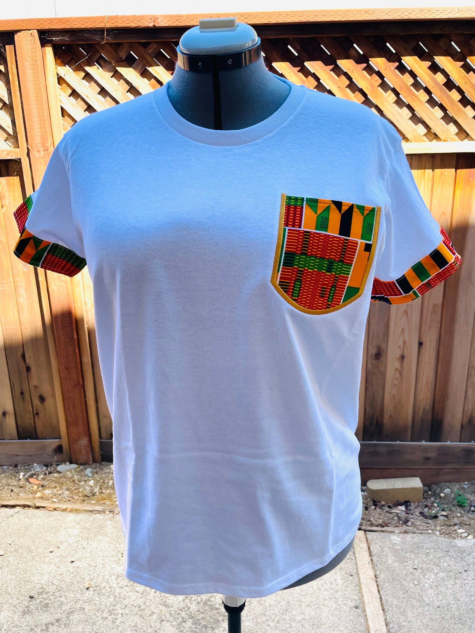 Adult African Print Pocket T-shirt, Unisex Ankara T-shirt - Etsy