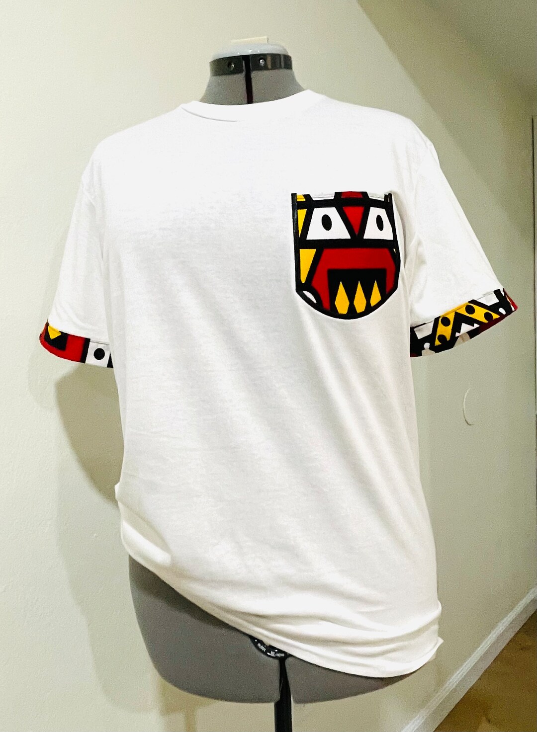 Mens African Print Tshirt, Ankara Shirt, T-shirt With African Print ...