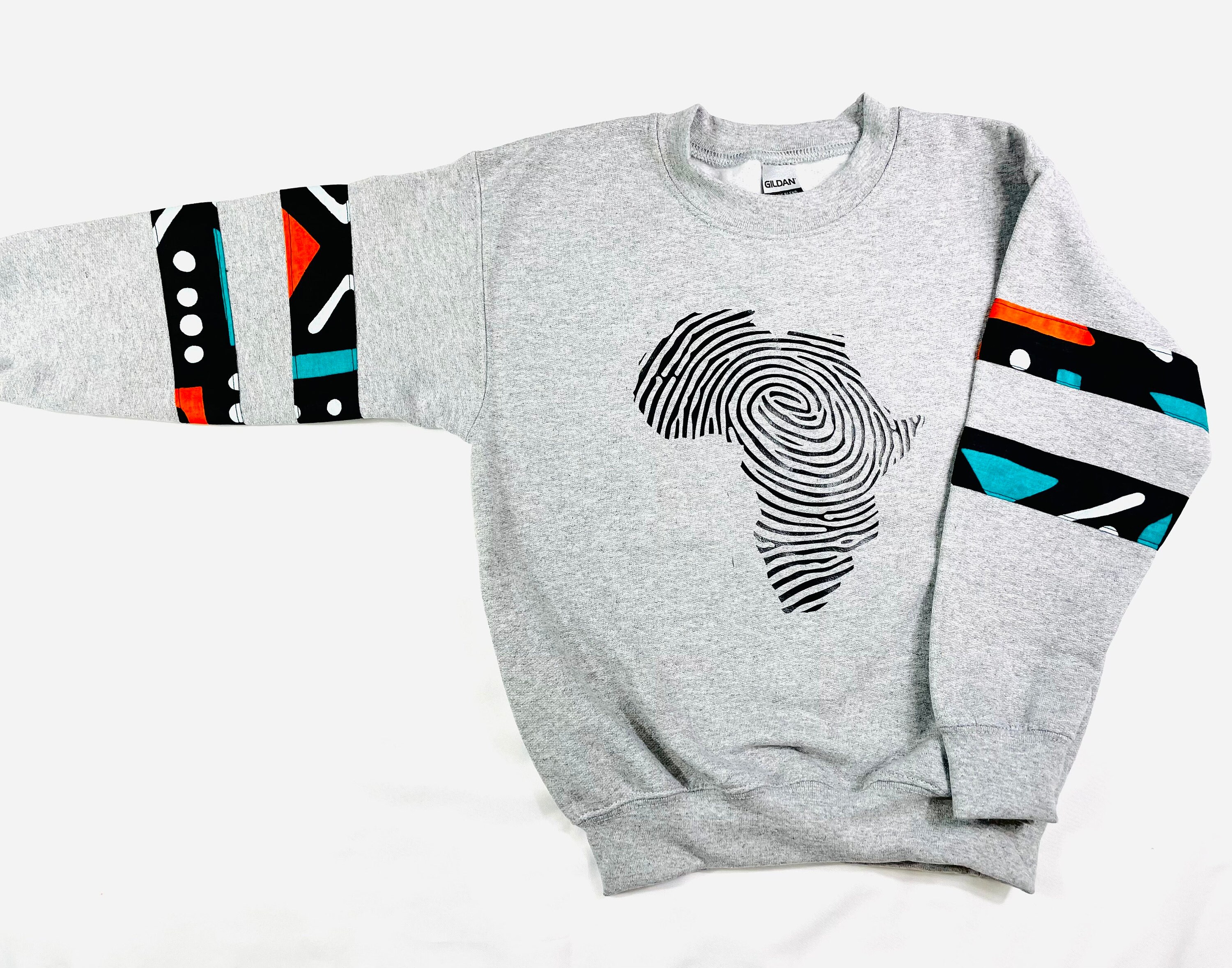 Sweatshirt With African Map and Ankara Fabric for Kids Kids - Etsy