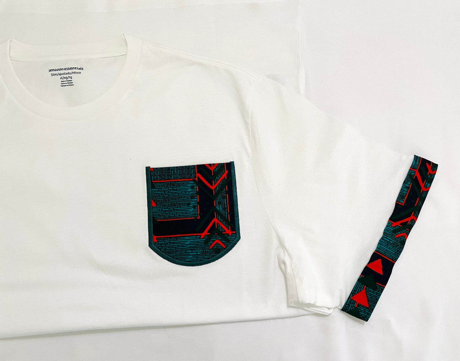 Adult African Print Pocket T-shirt, Unisex Ankara T-shirt - Etsy