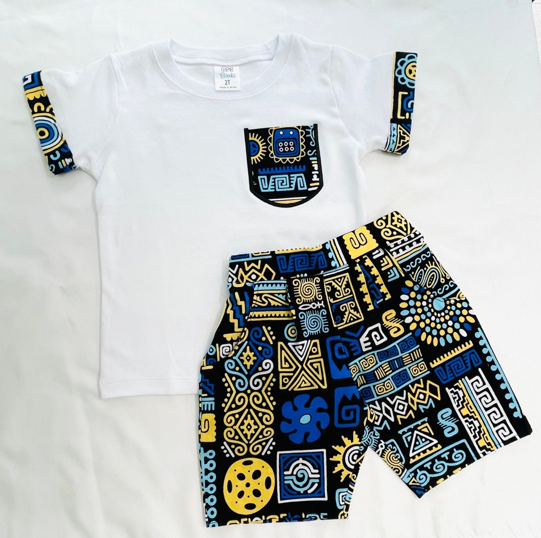 African Print Shorts Outfit for Kids Kids Ankara Shorts and - Etsy